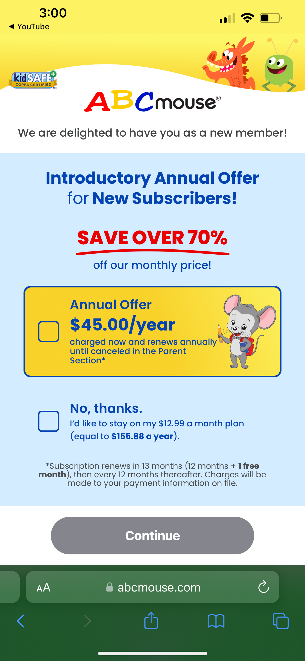 Why am I seeing multiple charges on my statement? – ABCmouse