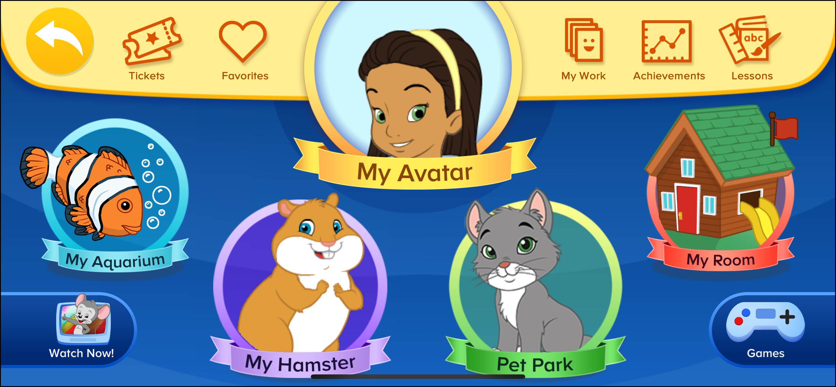 What is available in the About Me section? – ABCmouse