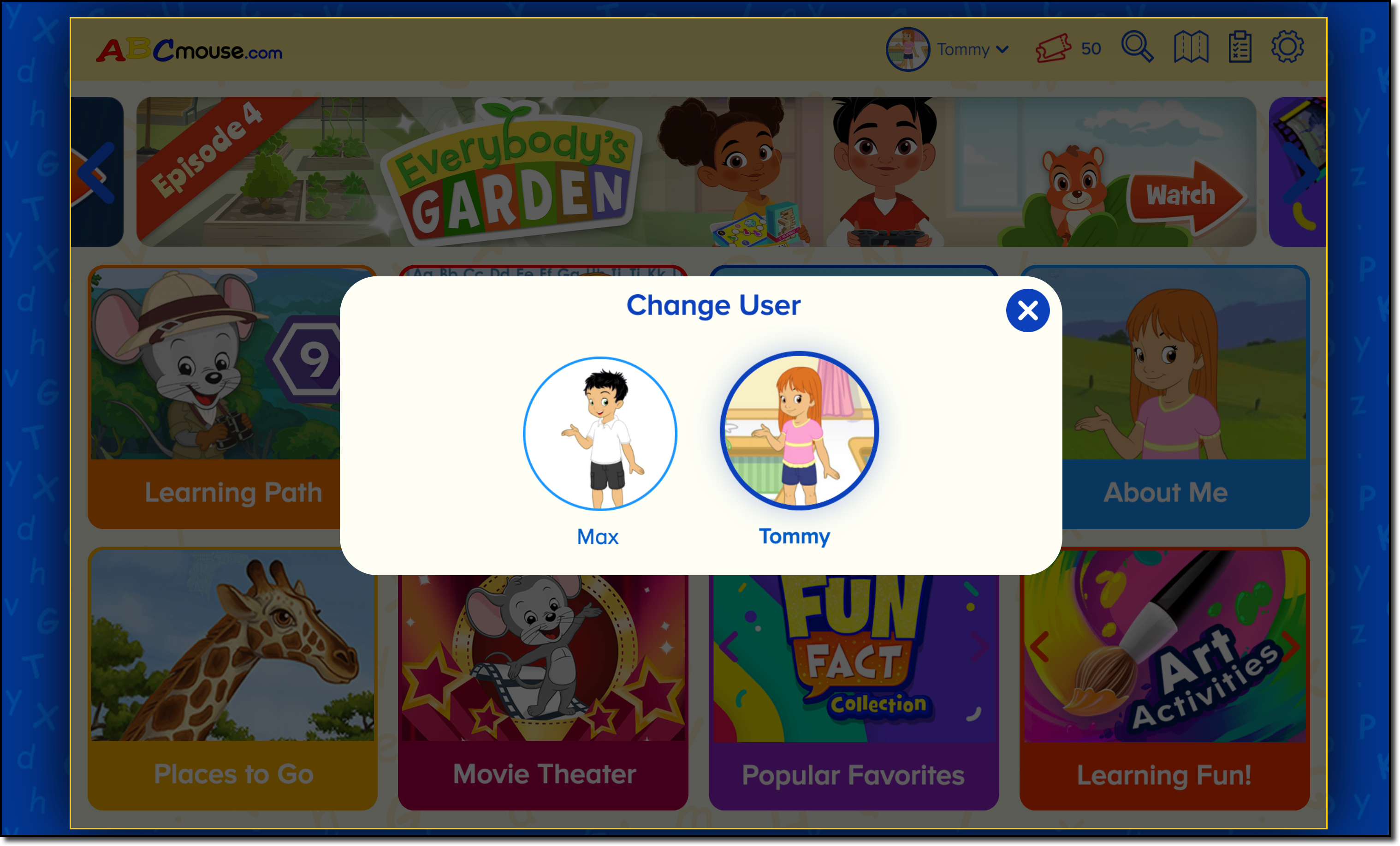 Switching Profiles or Logging Out of ABCmouse – ABCmouse