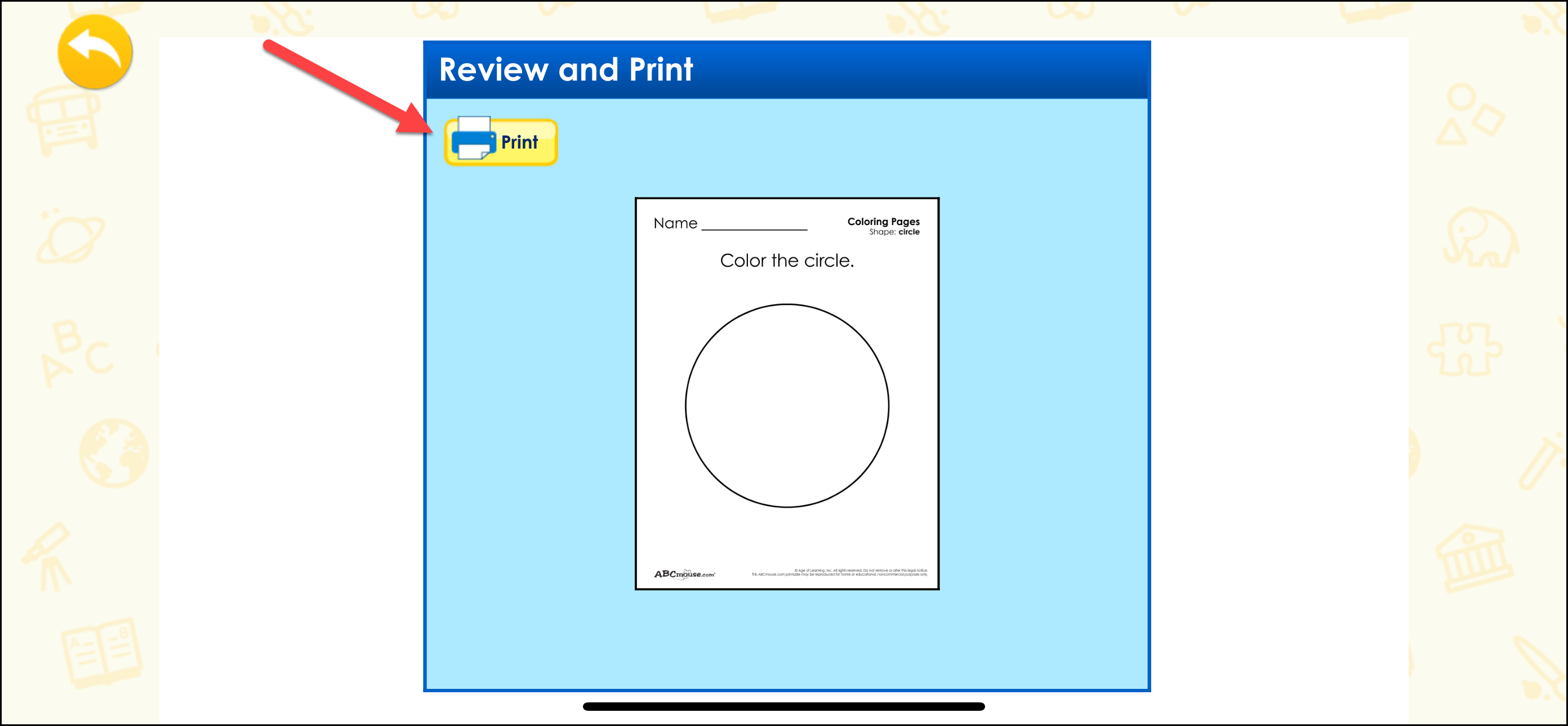 Finding Printable Activities – ABCmouse