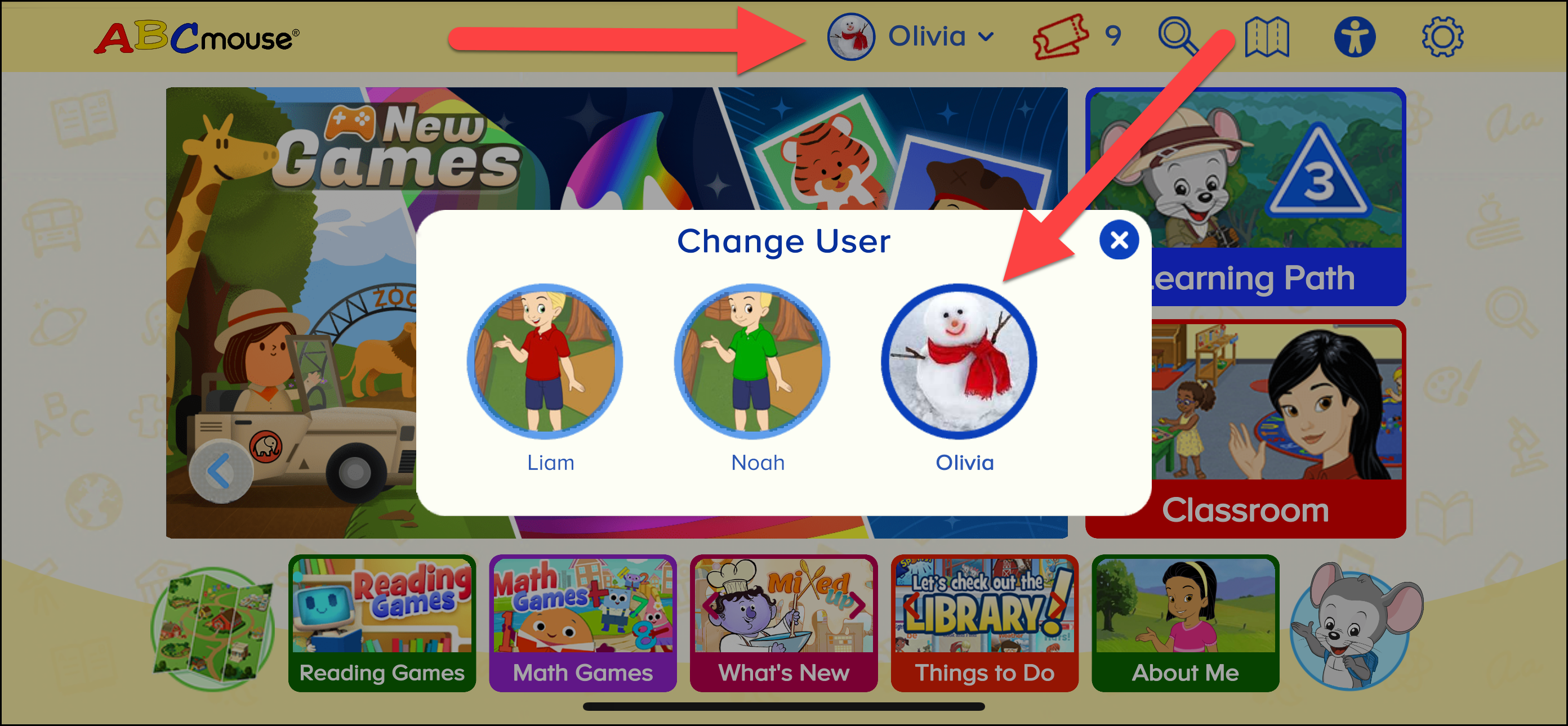 How do I change the Avatar photo on a profile? – ABCmouse