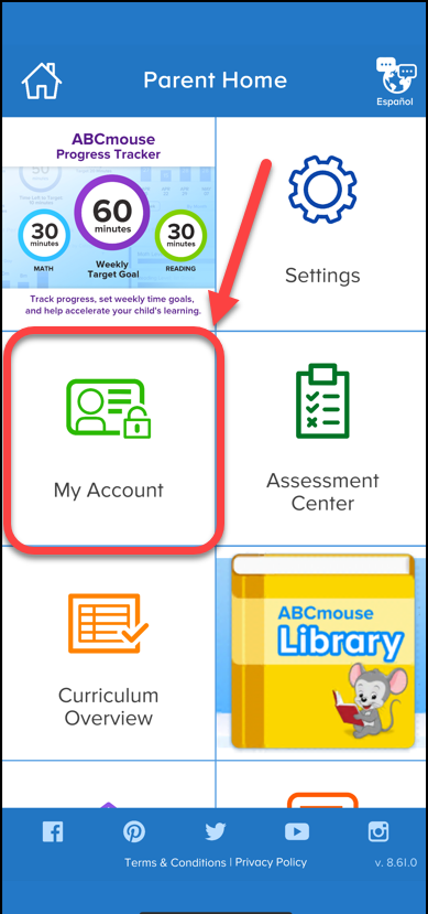 Updating Billing Information: Subscribed via the Original ABCmouse App ...