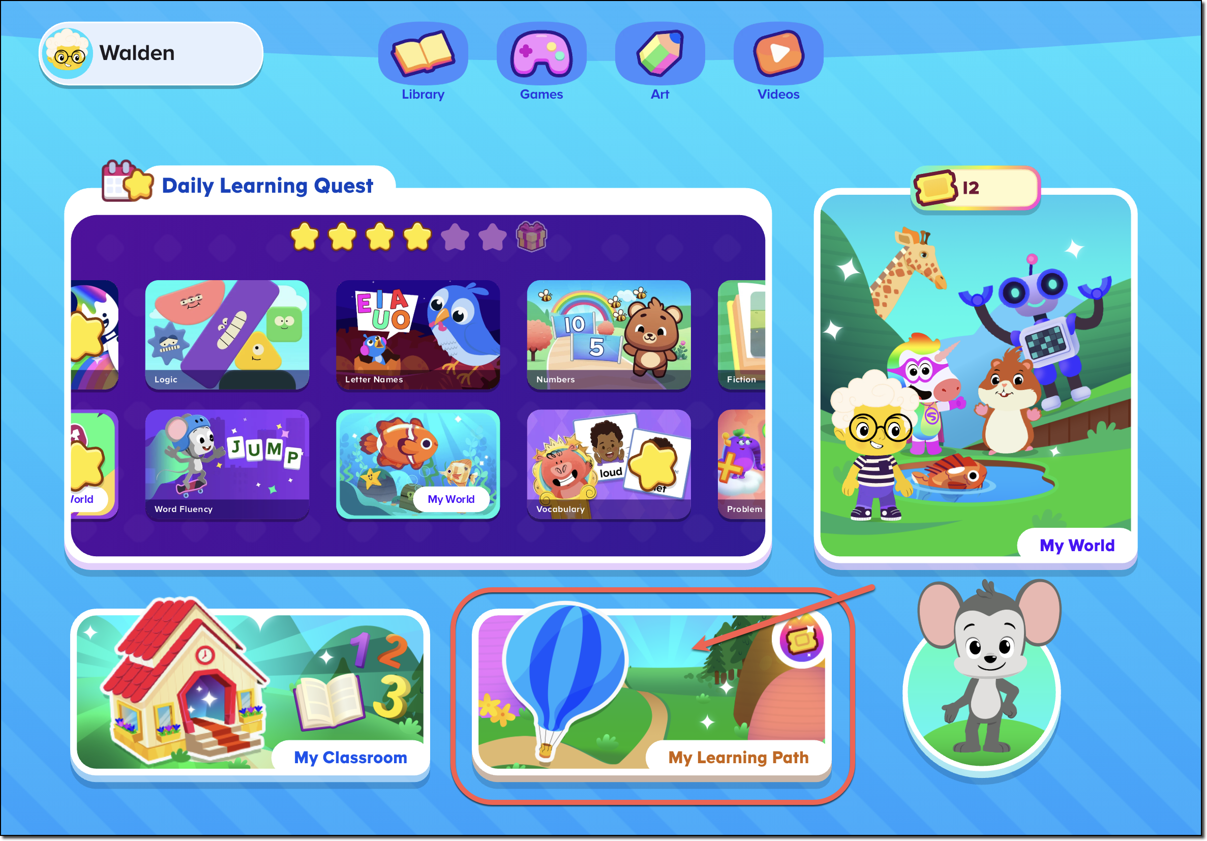 How to Change the Learning Paths – ABCmouse