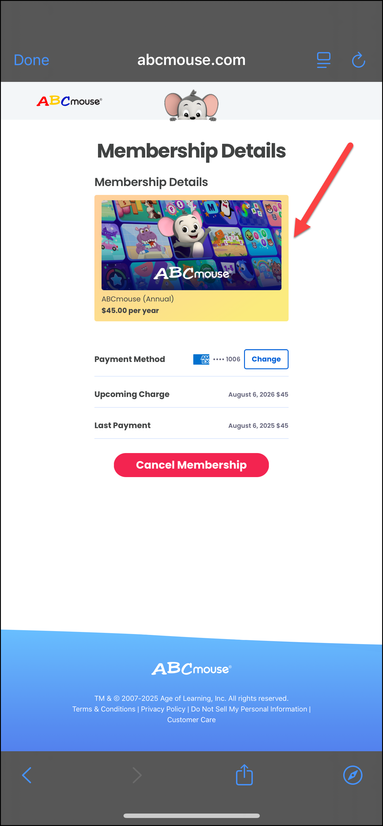 Verify Your Payment Method – ABCmouse