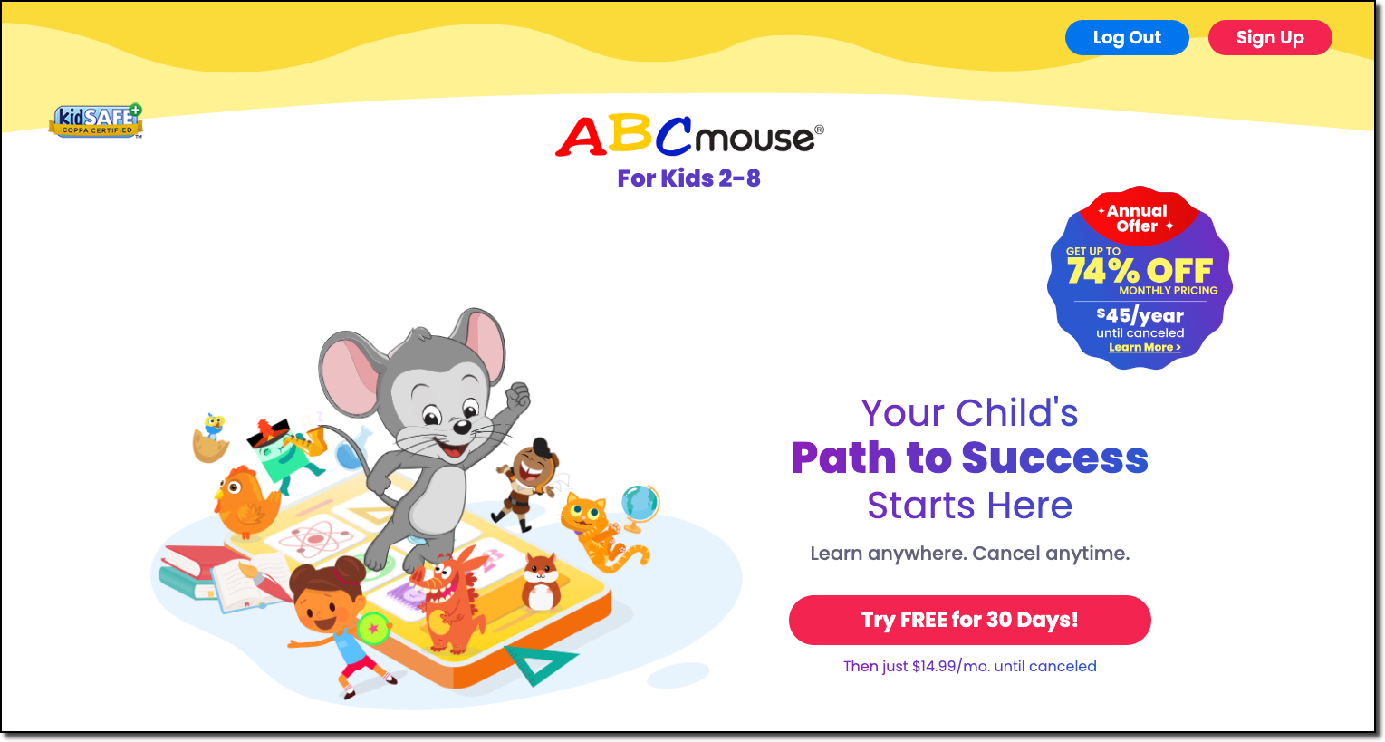 Signing Up for ABCmouse Classic – ABCmouse