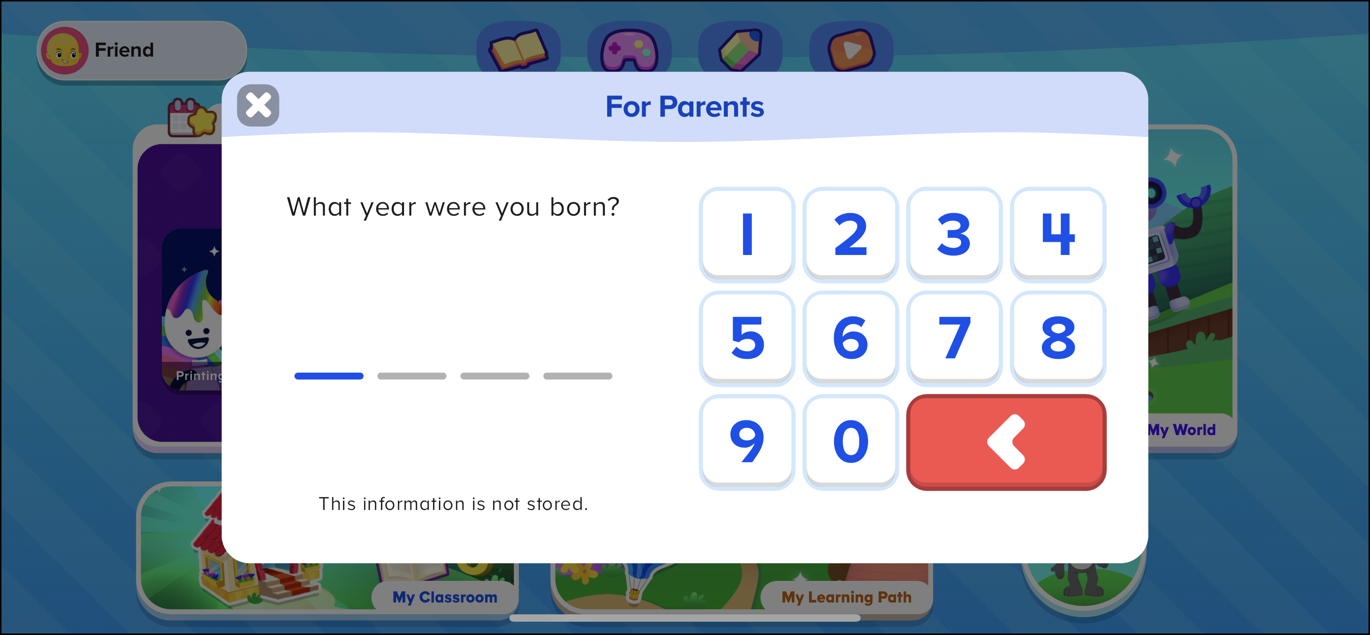 Accessing the Parent Section in the ABCmouse App – ABCmouse