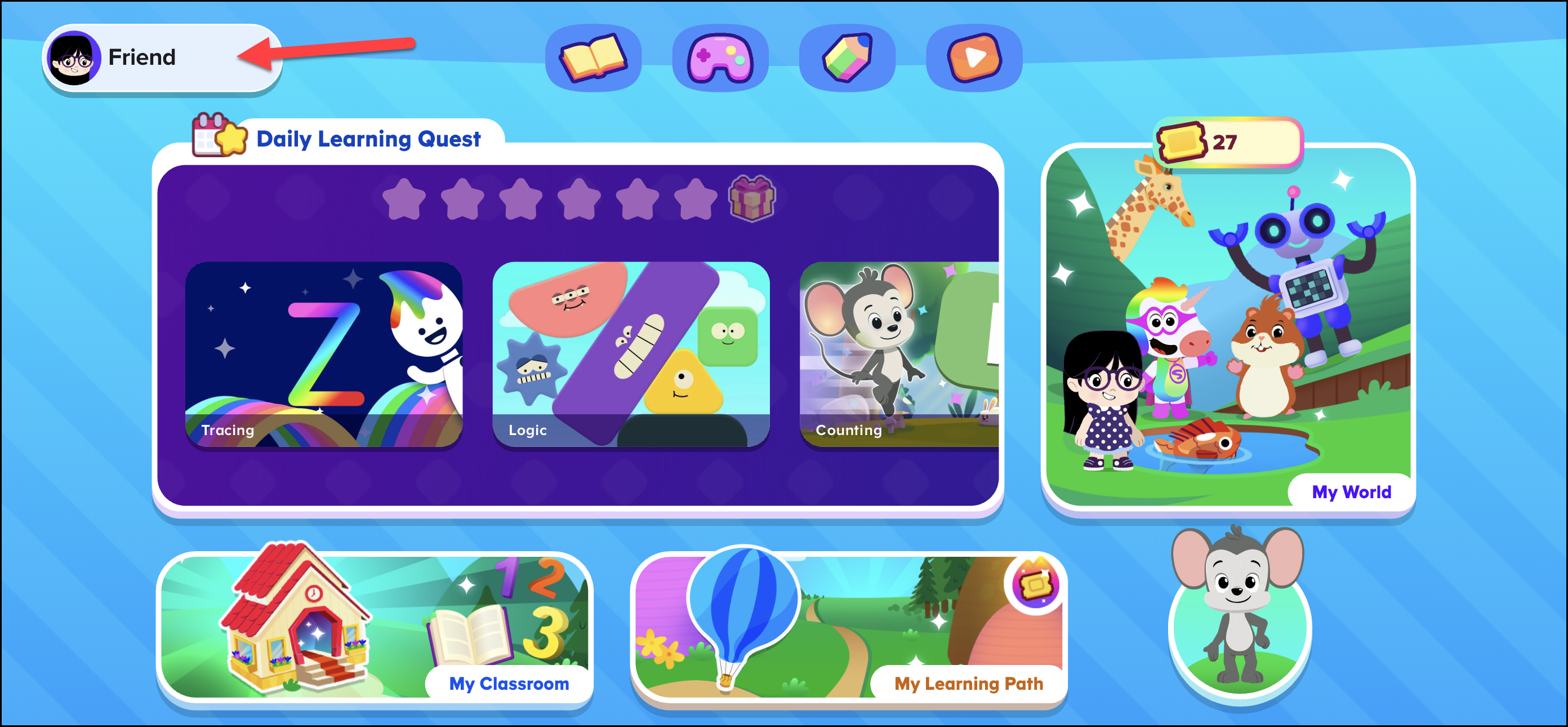 Parent Section Features in ABCmouse – ABCmouse