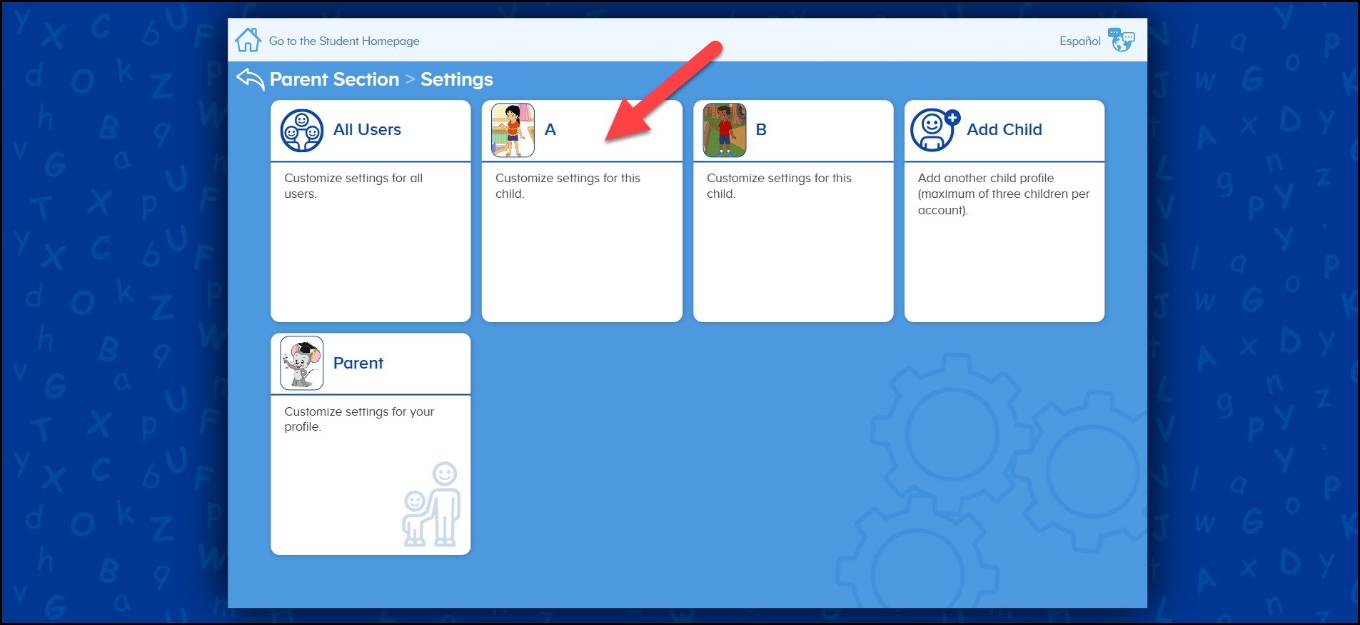ABCmouse Classic Child Profile Settings – ABCmouse