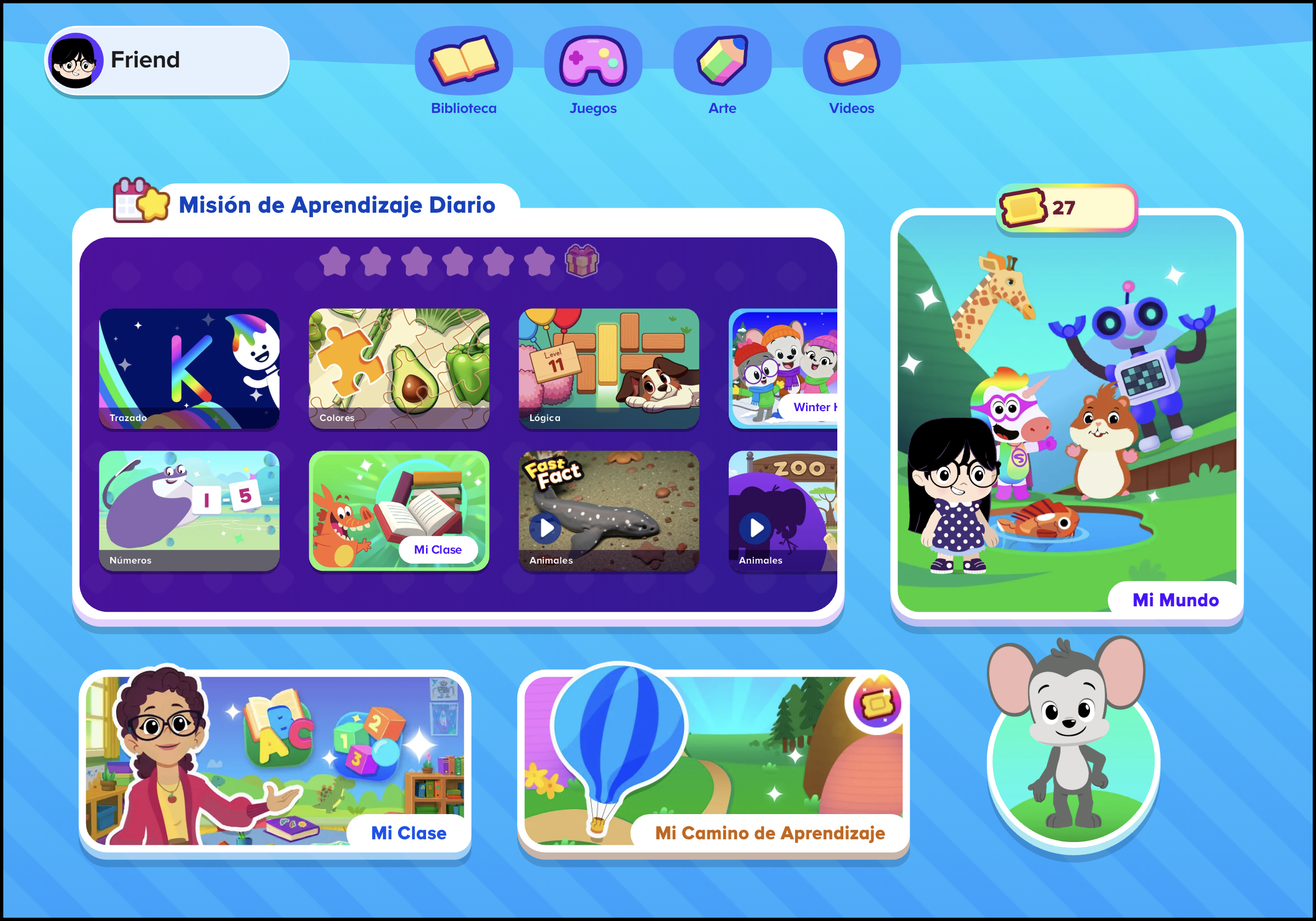 Explorar secciones en ABCmouse – ABCmouse